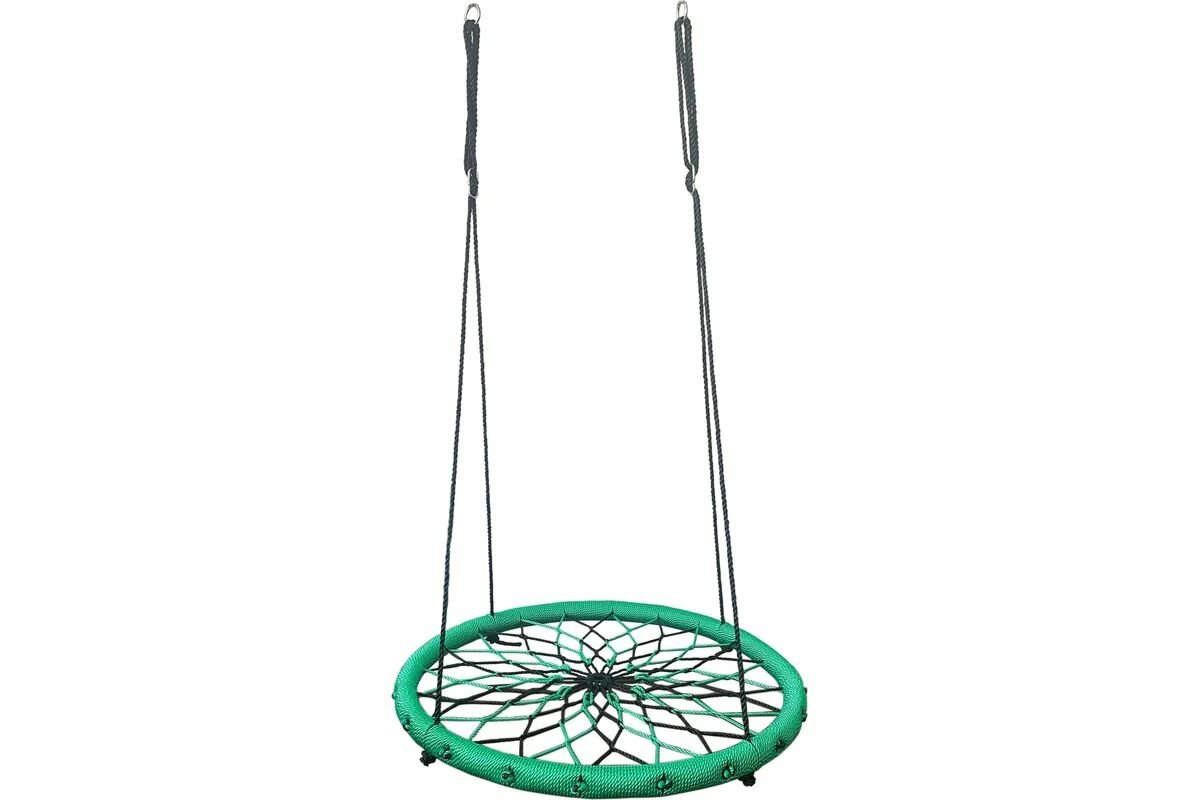 Качели Perfetto Sport "Паутина" PS-302, на улице, для ДСК, подвесные, до 100кг, зелёные