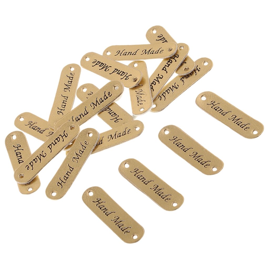 100 шт. Ярлыки ручной работы с отверстиями Кожаные ярлыки Швейные ярлыки Аксессуары для вязания крючком Для одежды Джинсы Шапки