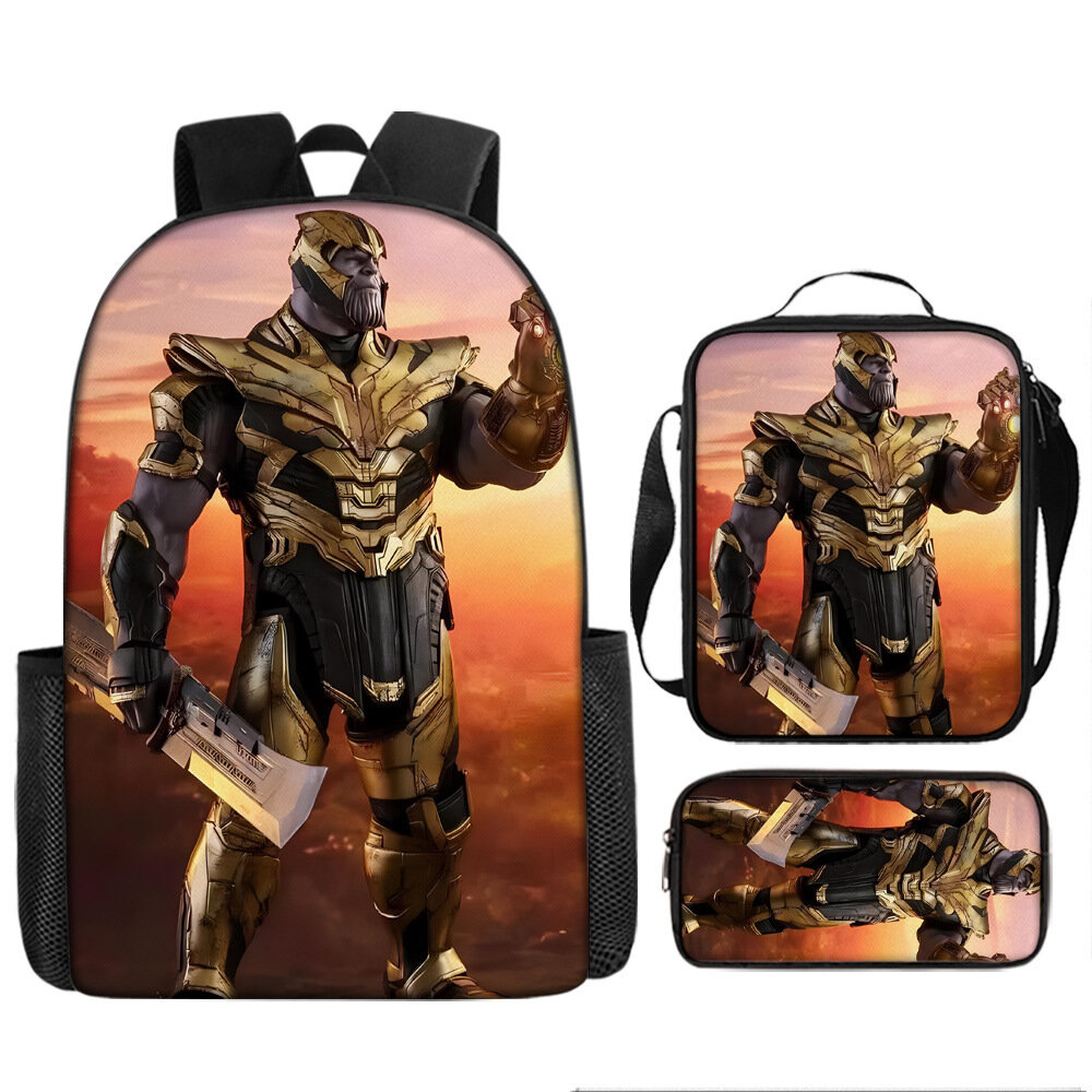 Трансграничный бестселлер: рюкзак «Мстители», набор школьных сумок из трех предметов для учащихся начальной и средней школы, рюкзак с цифровой 3D-раскраской