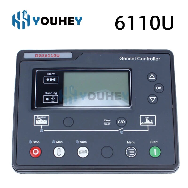 Контроллер автоматического запуска/остановки генератора (AMF) Smartgen HGM6110N, HGM6120N, HGM6110U, HGM6120U, DGS 6110N, 6120N, 6110U, 6120U
