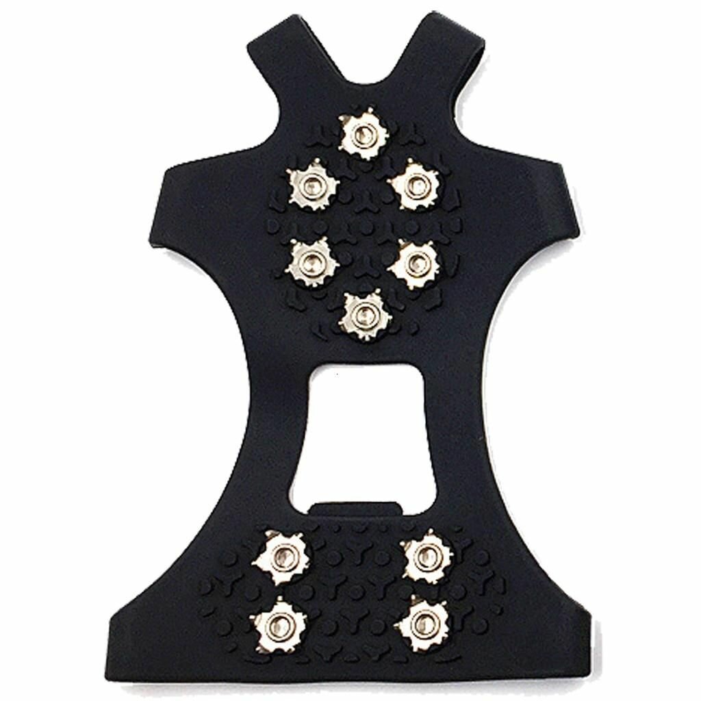 10 Шипов Снегоступы Легкие Ледовые Насадки для Пожилых и Любителей Открытого Воздуха, XL черный - 10-зубчатый стальной коготь