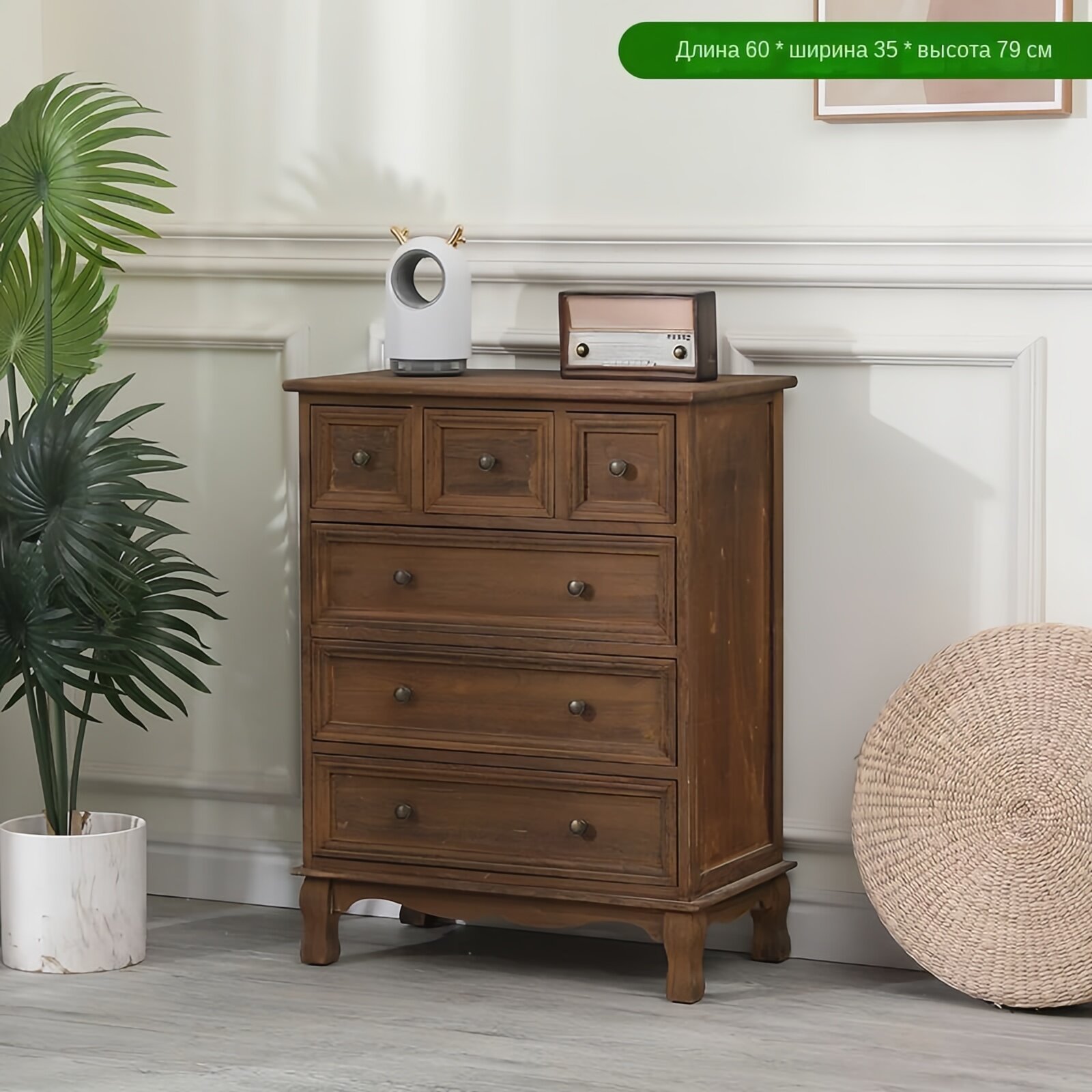 Буфет "Ретро", деревянный, в стиле 19-20 века, для дачи, дома, сада, 60x79x35 см