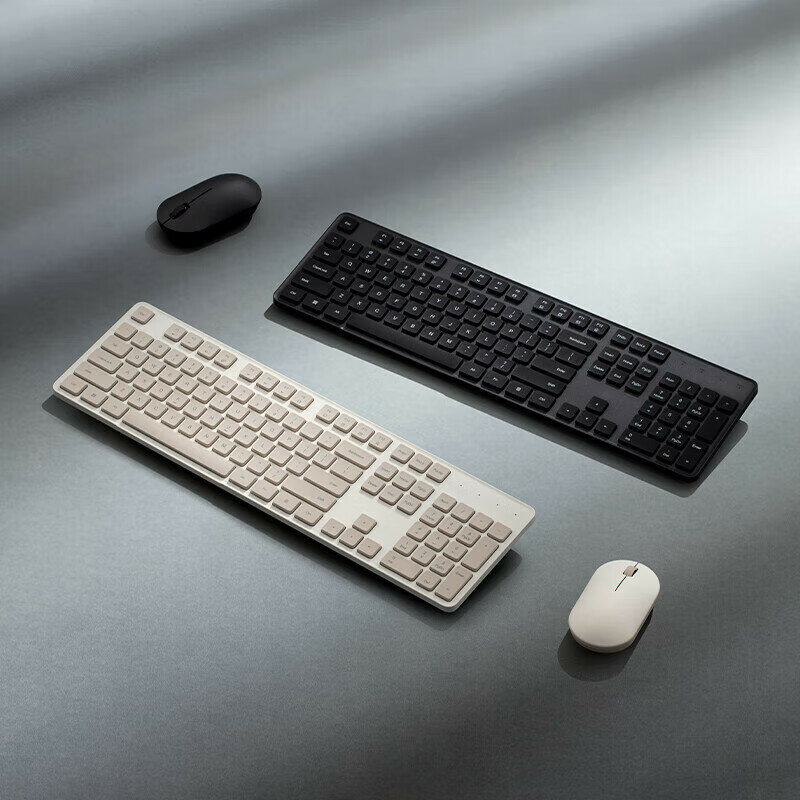 Xiaomi Wireless Keyboard and Mouse Set - Full-size 104-key Keyboard, Comfortable Mouse, 2.4G Wireless Transmission Black