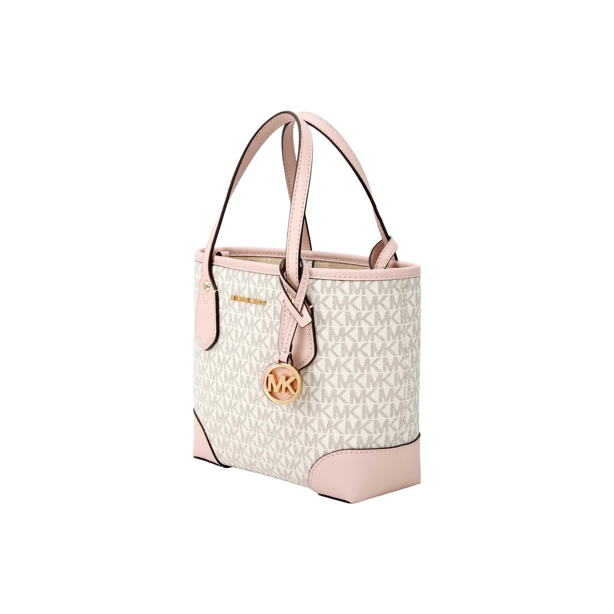 Сумка MICHAEL KORS Eva, фактура пэчворк, белый/розовый — фото 1