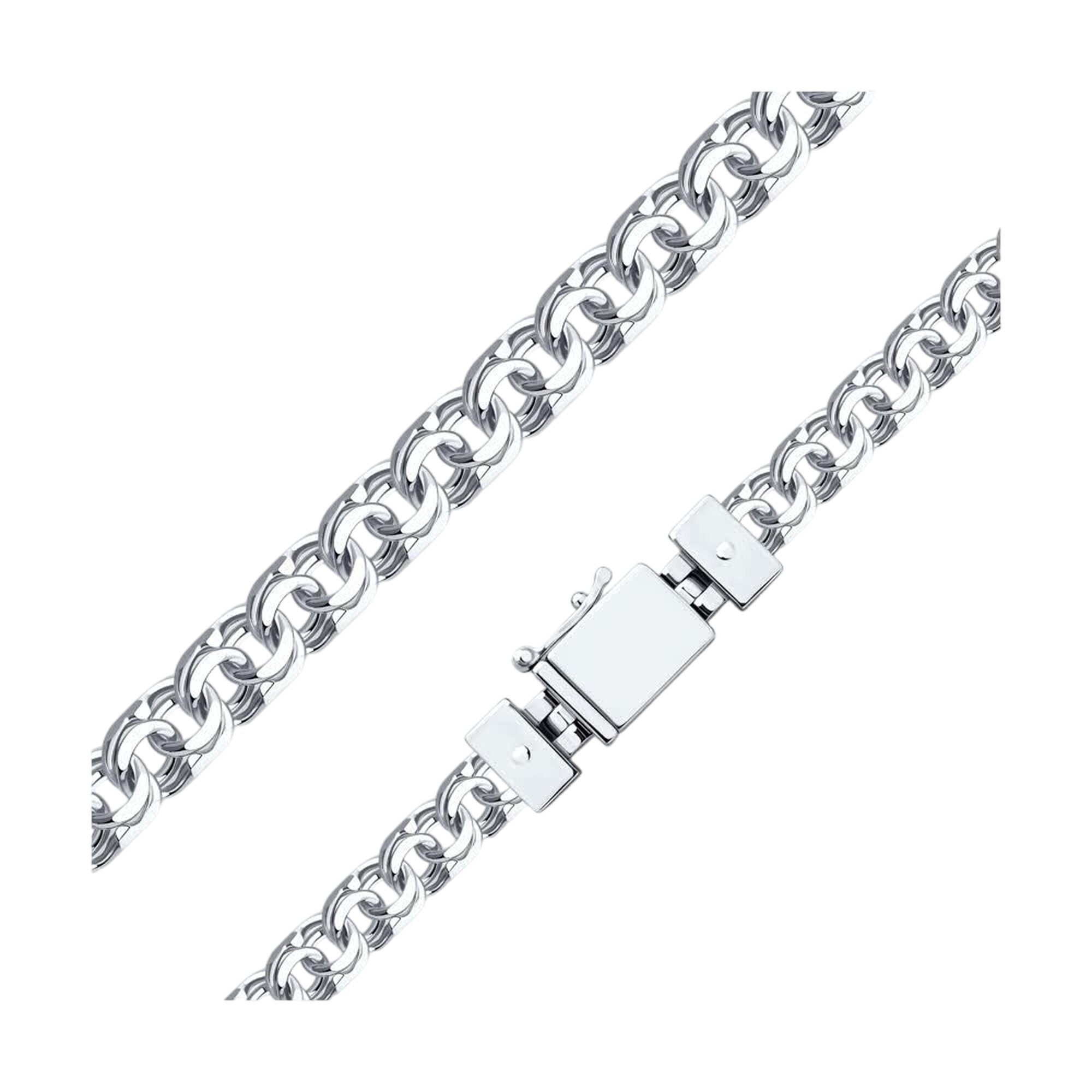 Цепь серебро, 925 проба, родирование