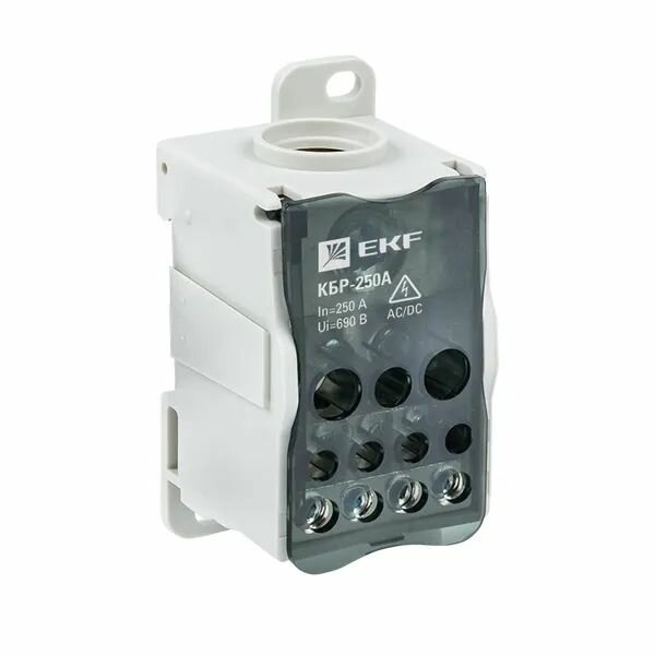 Блок распределительный (КБР) на DIN-рейку и монтажную панель 250A plc-kbr250 EKF