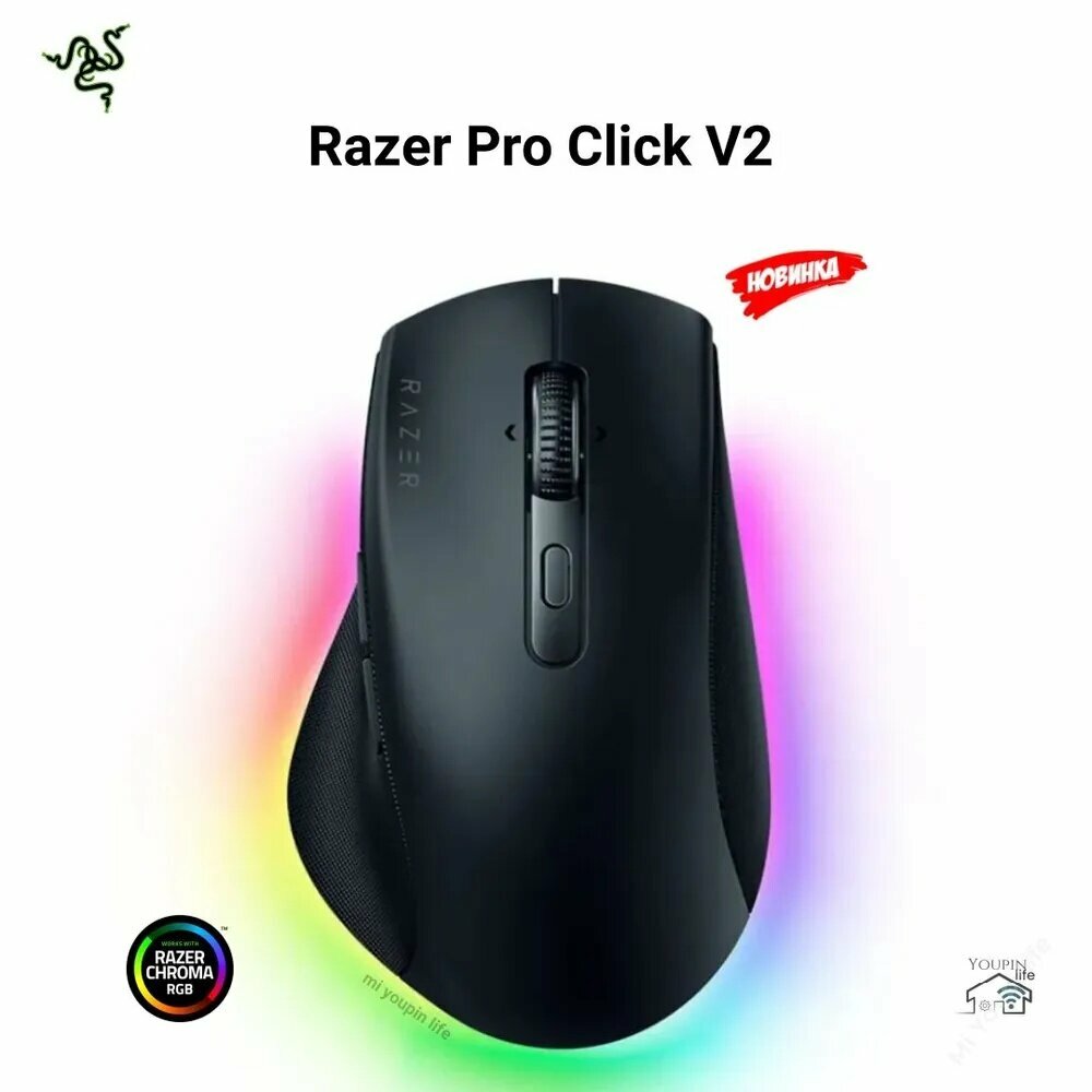 Razer Мышь беспроводная Pro Click V2, черный матовый