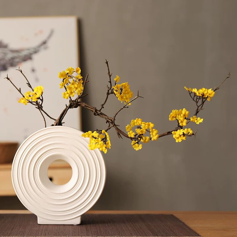 Искусственные цветы в японском стиле: ветви сакуры и сливового дерева, декор для дома в стиле дзен, мягкие элементы