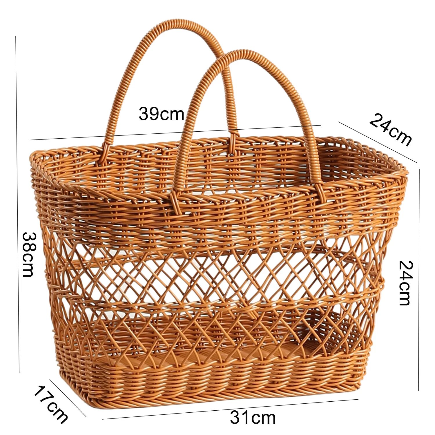 Кенс Экстра Лардж Открытая Викер Бэскет для Пикников и Открытого Использования