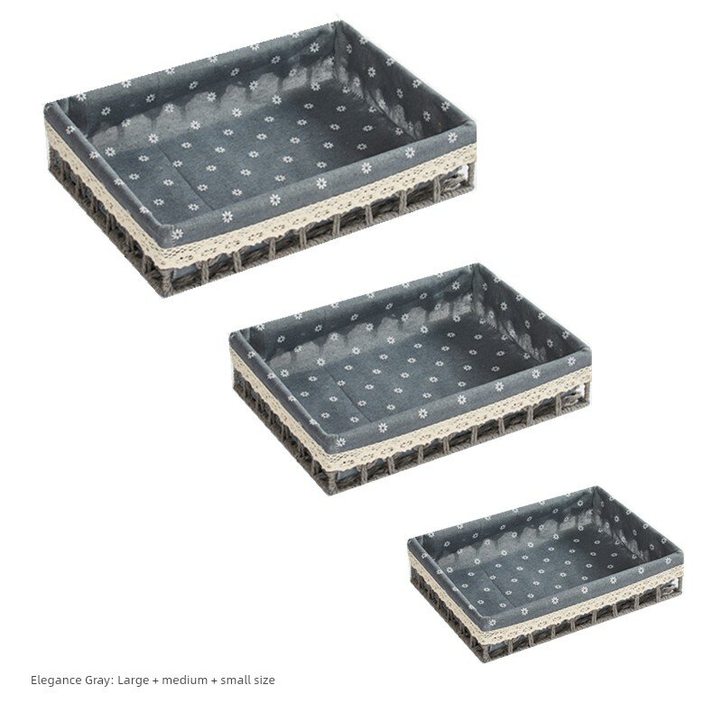 Элегантно-серый набор большой+средней+маленькой коробок, компактный органайзер для носков и белья, выгодный комплект