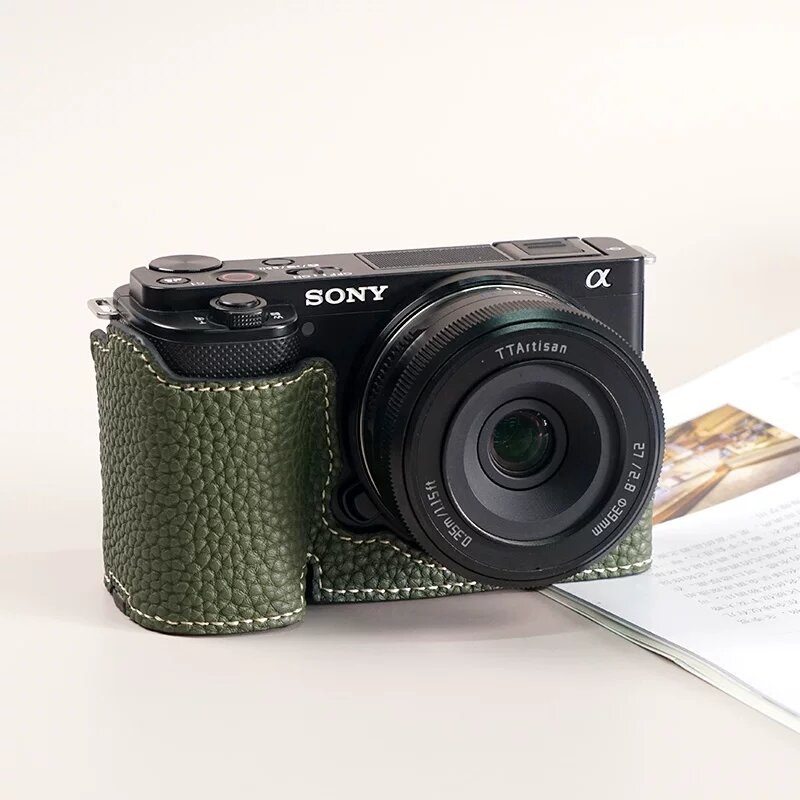 Sony ZV-E10 Одиночное основание с личи-текстурой, зеленый крепеж