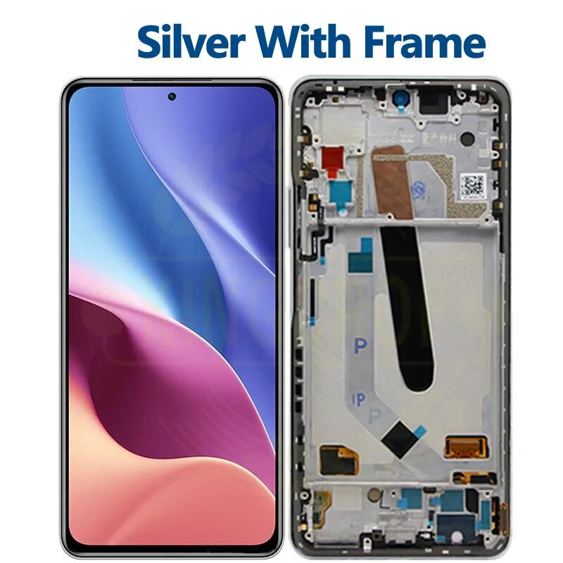 6,67 Super Amoled для Xiaomi Poco F3 M2012K11AG, ЖК-дисплей, рамка экрана + Silver With frame