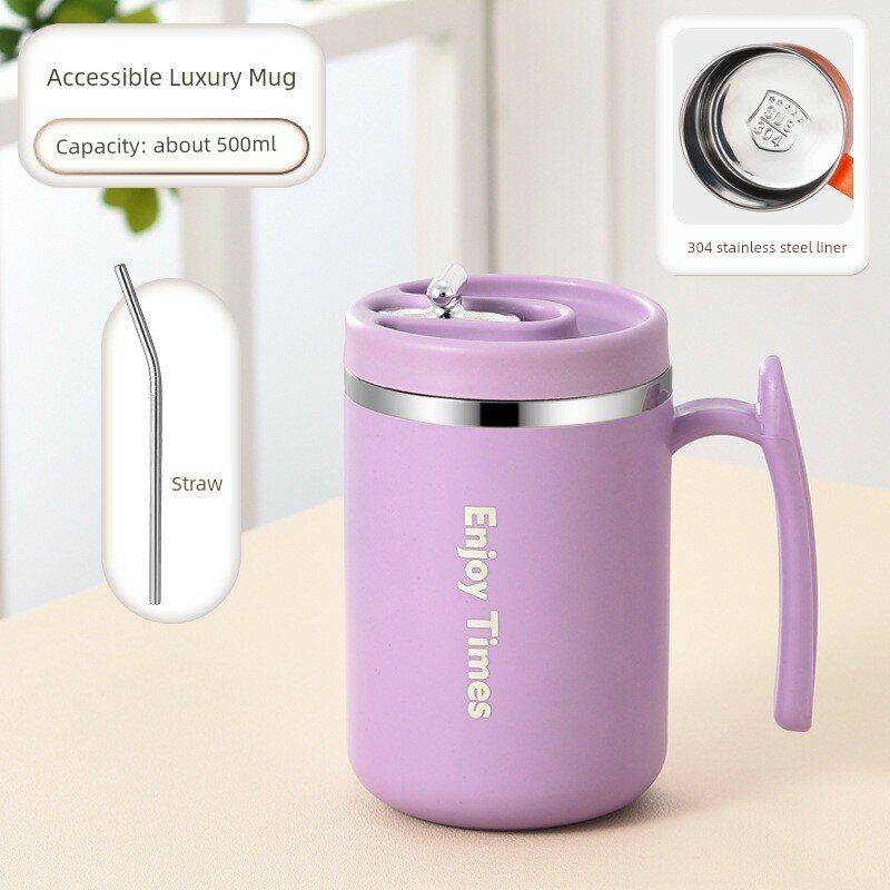 Новинка 2024, кружка из нержавеющей стали с гербом чая, чашка-термос, офисная женская чашка для воды, чайная чашка