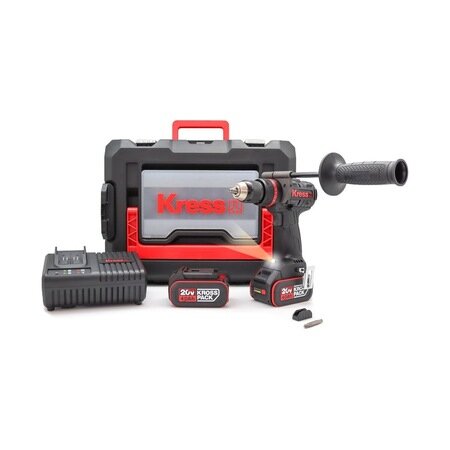 Дрель-шуруповёрт KRESS KUC35, 20 В, с аккумулятором, ударная
