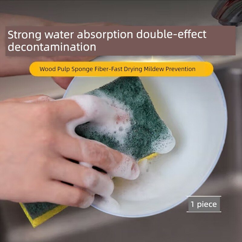 Губка-скребок 3M Scotch-Brite, мелкоячеистая двусторонняя чистящая салфетка без царапин, эффективная салфетка для мытья