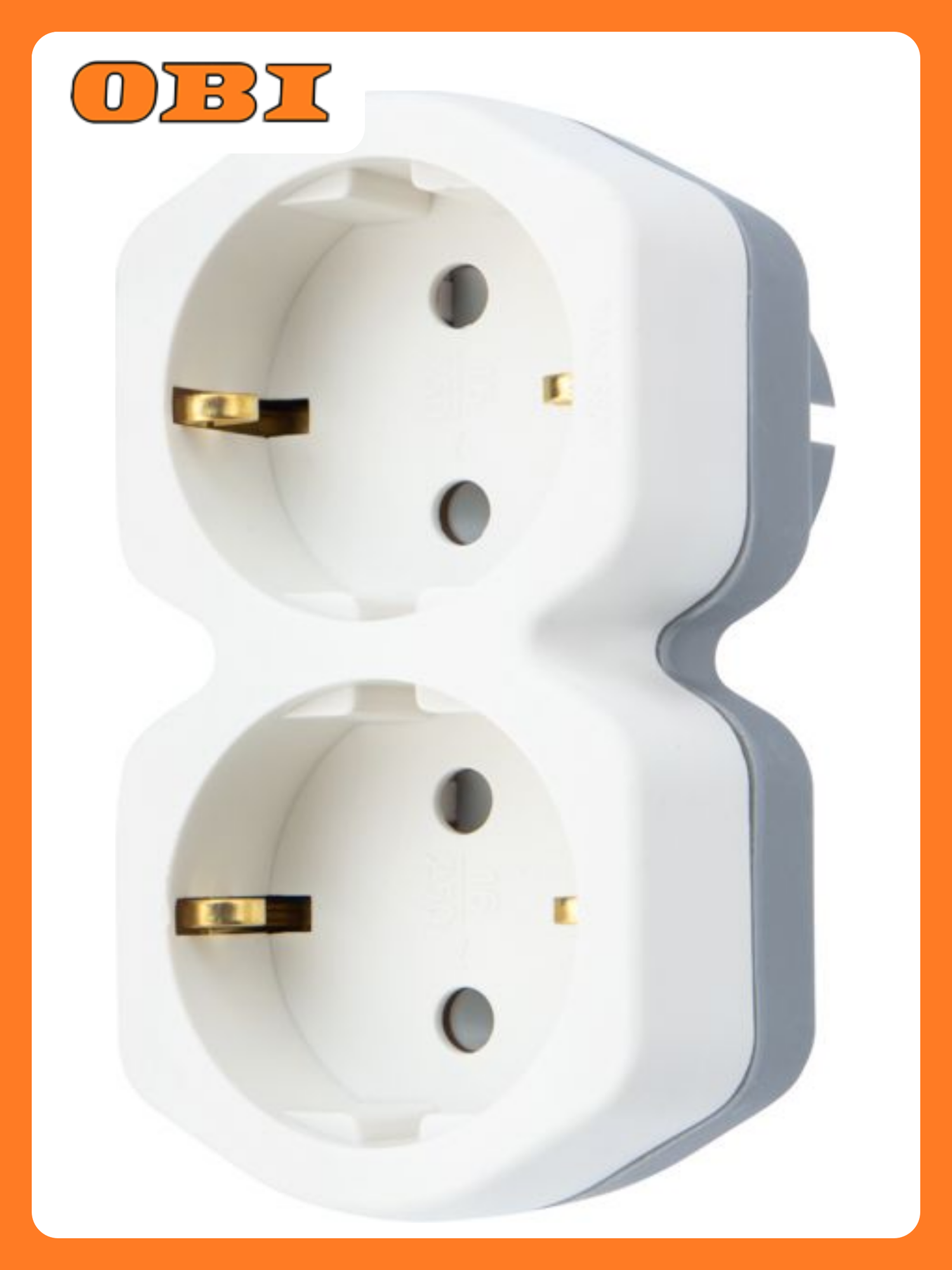 Двойник электрический 16 А с заземлением и защитными шторками, белый REXANT