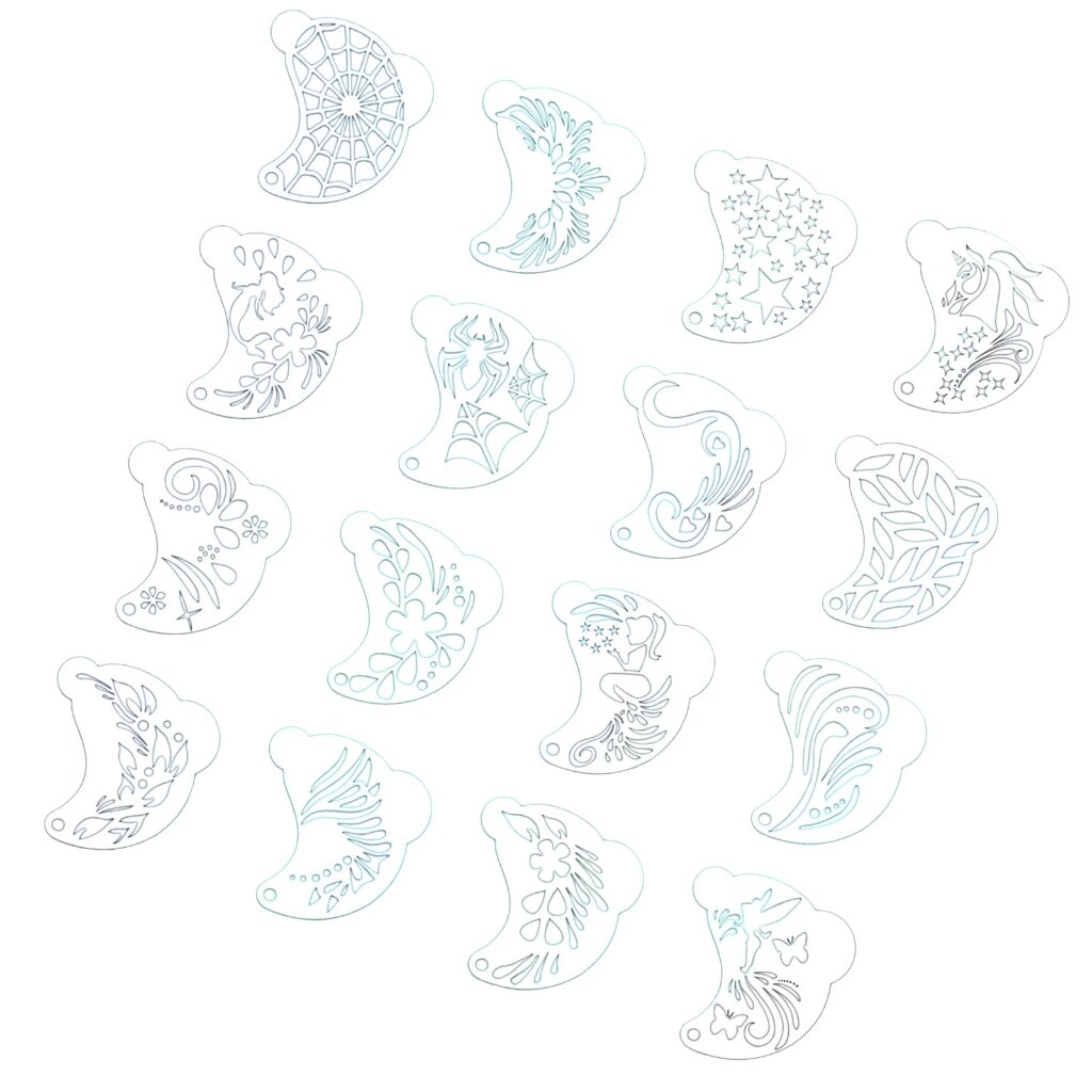 Точные инструменты для фейс-арта с многоразовыми листами из домашних животных, трафареты для рисования для любителей макияжа и оформления сценических выступлений.