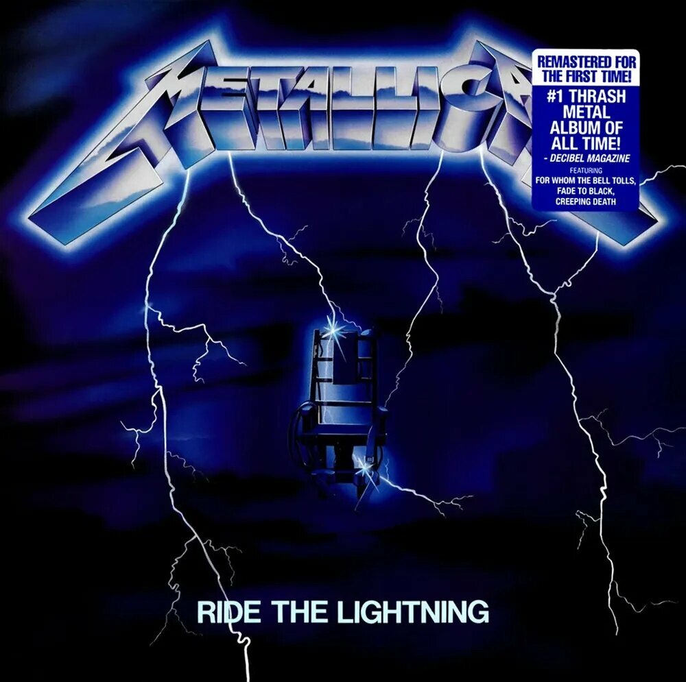 Metallica. Ride The Lightning (LP), 180g, Remastered, Blackened Recordings - новая запечатанная виниловая пластинка