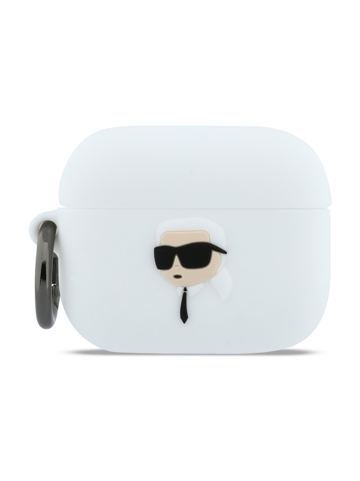 Karl Lagerfeld силиконовый чехол с кольцом для Airpods Pro 3, Silicone case NFT 3D Karl, белый