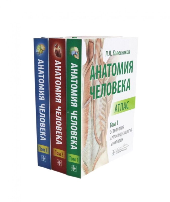 Анатомия человека: Атлас. В 3 т. (комплект из 3-х книг) (Колесников Л. Л.)