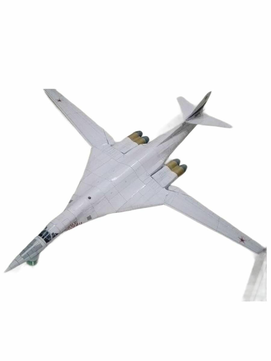 ,1:72, Туполев Ту-160, бомбардировщик Блэк Джек, рисунок 160, модель из крафтовой бумаги.