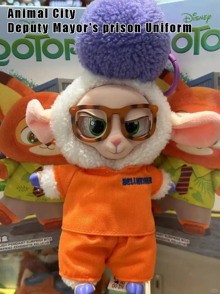 Эксклюзивная фигурка Лабубу "Deputy Mayor's prison Uniform" из Зверополиса, 1 шт.