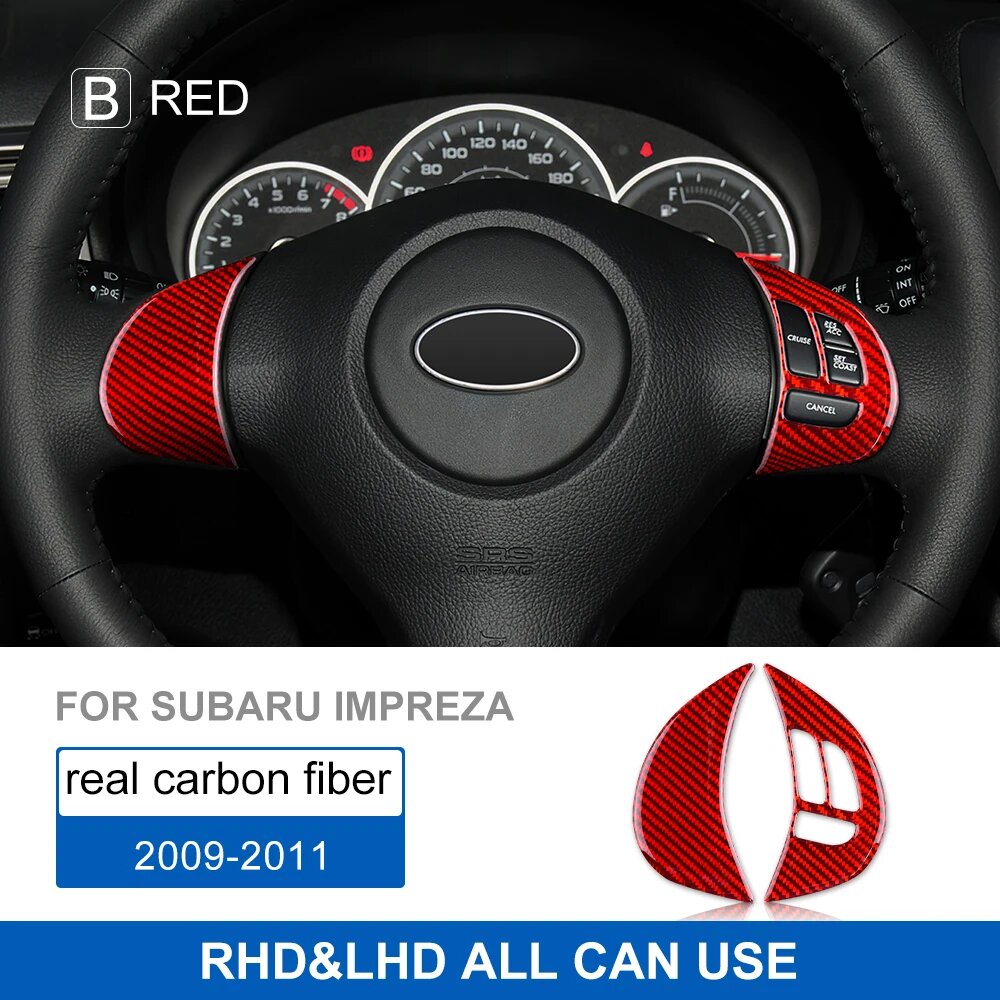 Наклейка на руль Subaru Impreza 2009-2011, Red 03