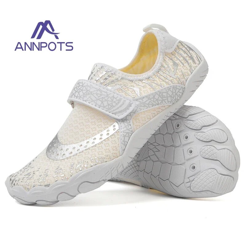 ANNPOTS большие дышащие резиновые босоножки 38, Белый, white