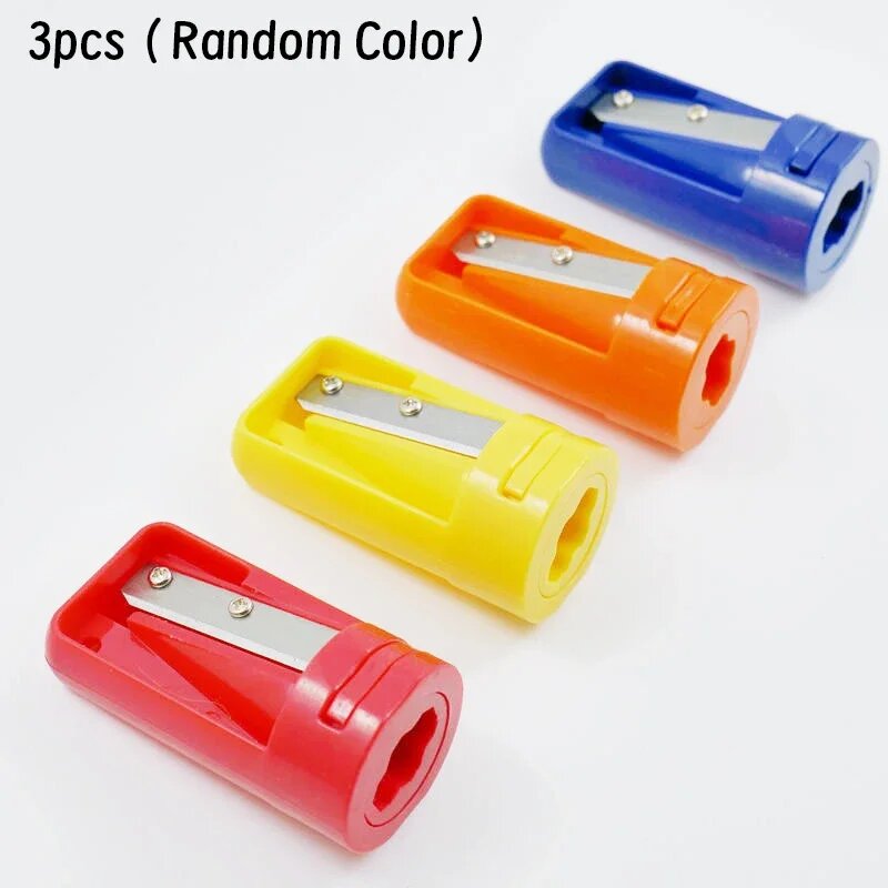 Точилка для карандашей механическая, 3 шт, цвет: random color