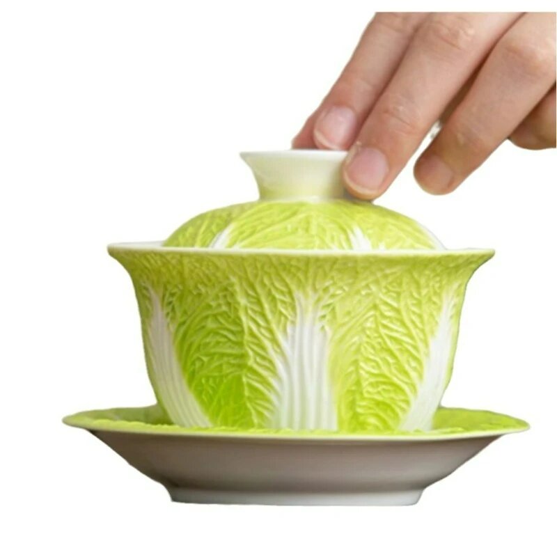 Керамический чайный набор Bai Cai Gaiwan