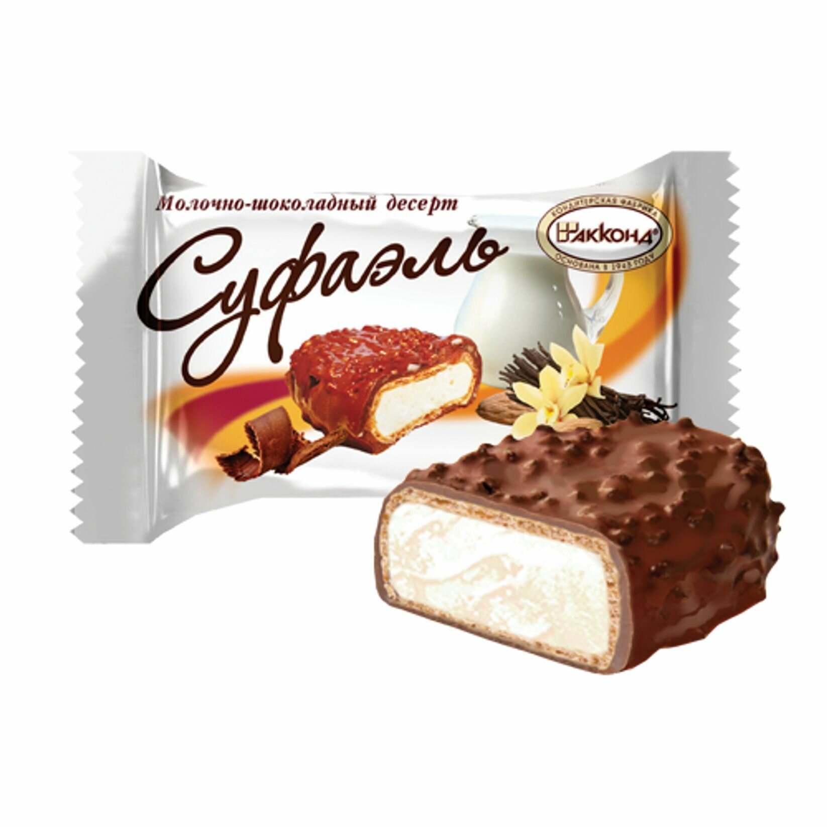 Конфеты десерт Суфаэль молочно-шоколадный, 2 упаковки по 500 гр, Акконд