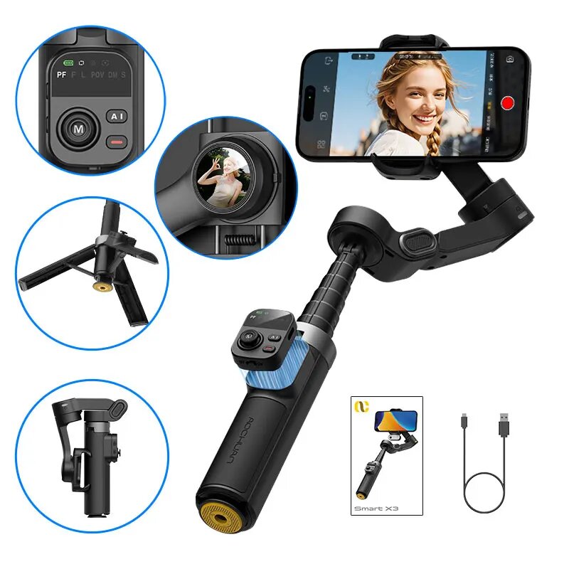 AOCHUAN Smart X3 Ручной стабилизатор для смартфона
