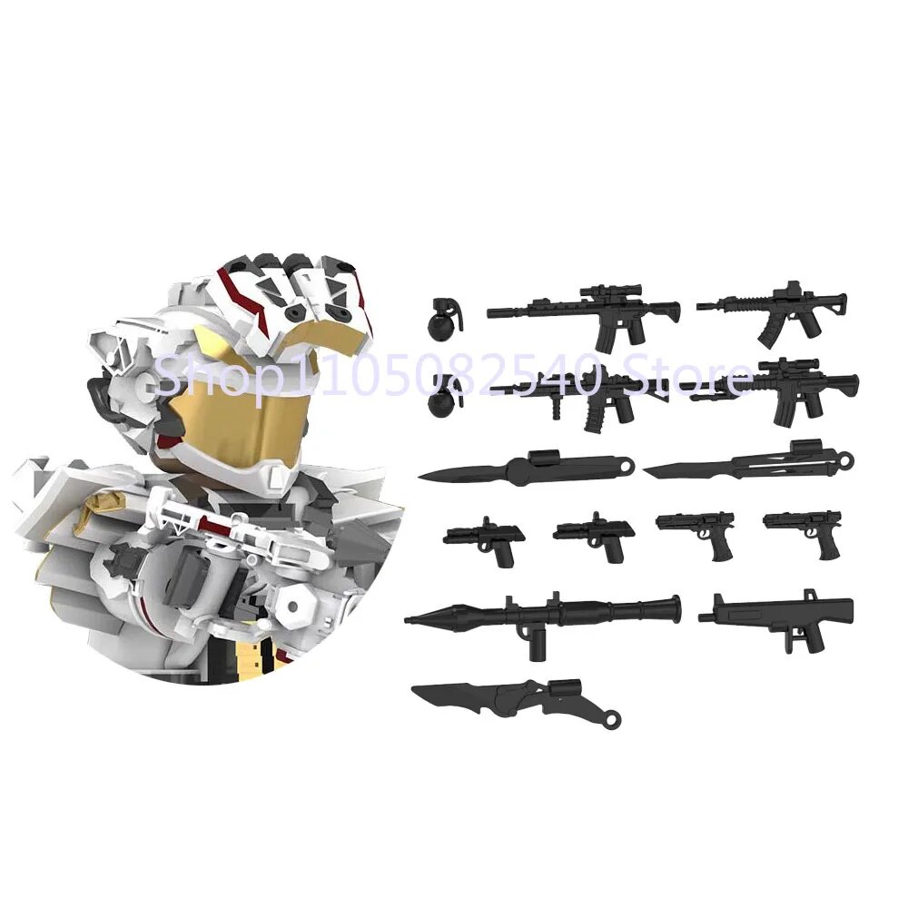 Конструктор фигурки солдата WWII, Цвет: RZ348 LXSW-PD341