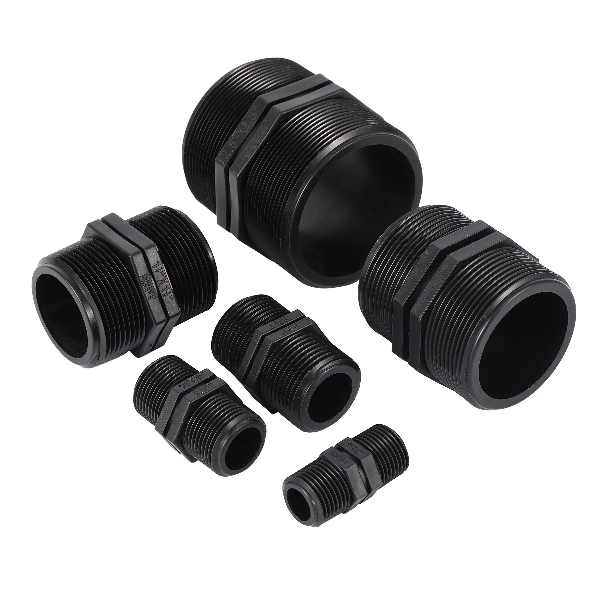 Фитинг труб 1/2" BSPT, черный, Type 1