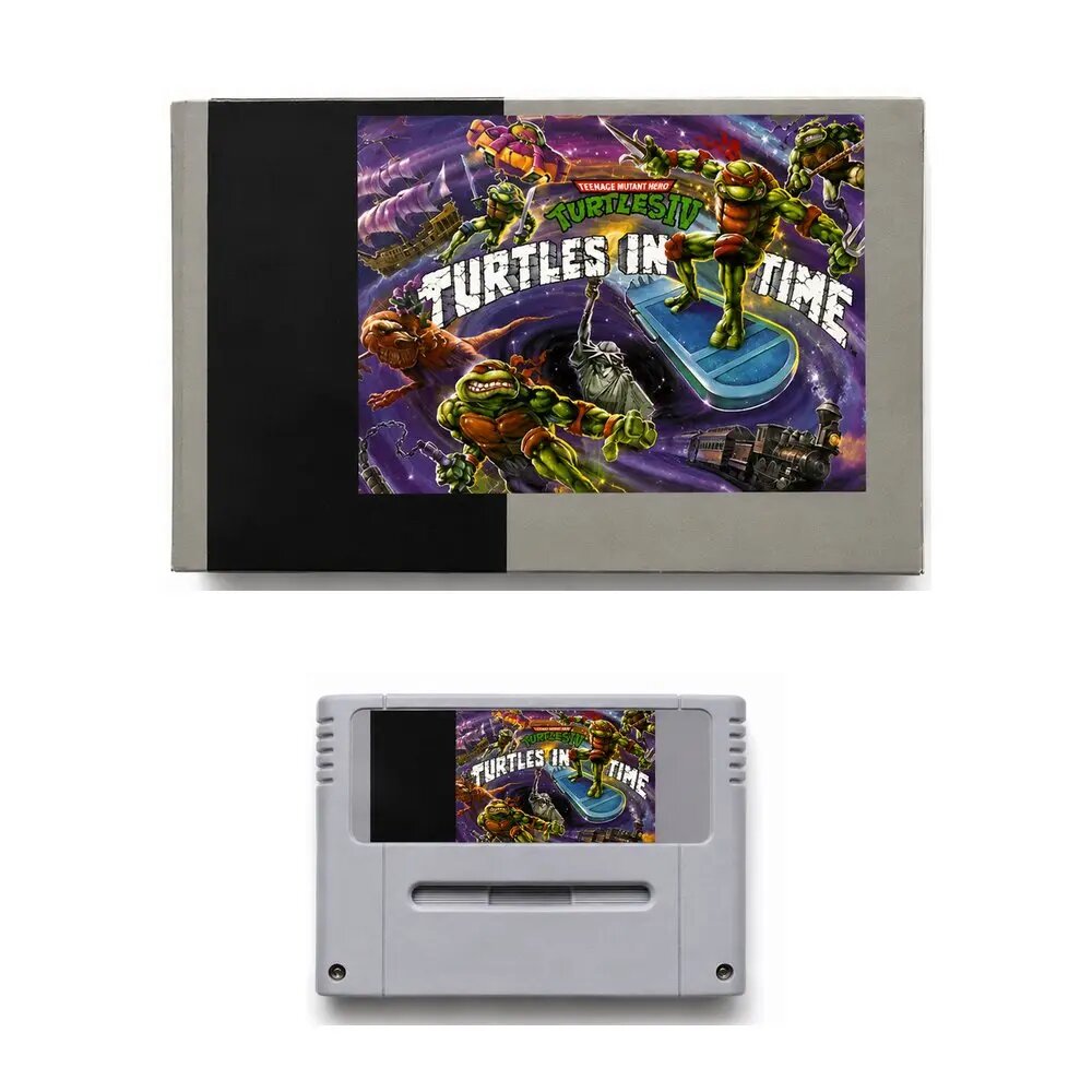 Turtles in Time (NES, PAL) реплика с коробкой