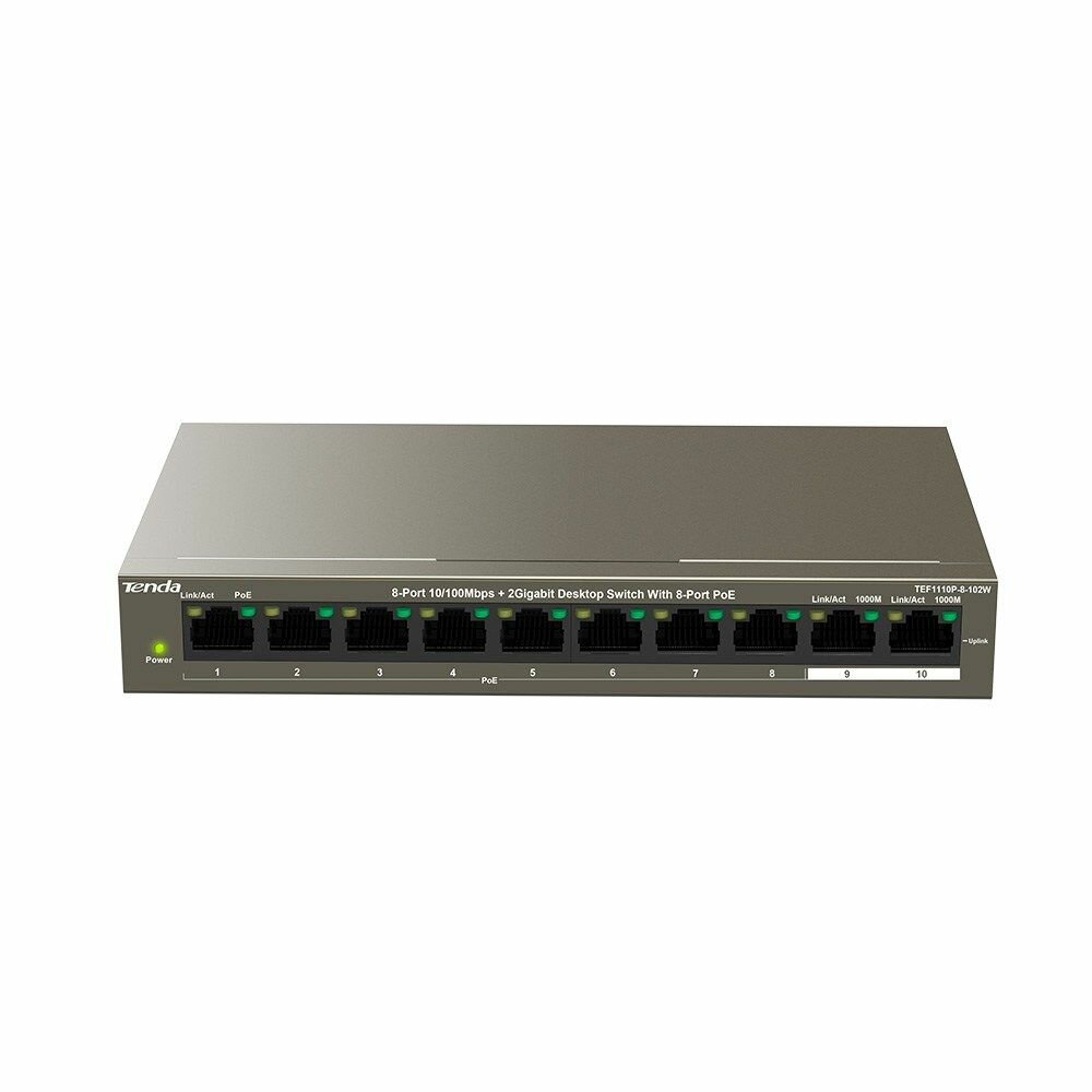 Tenda TEF1110P-8-102W Коммутатор POE