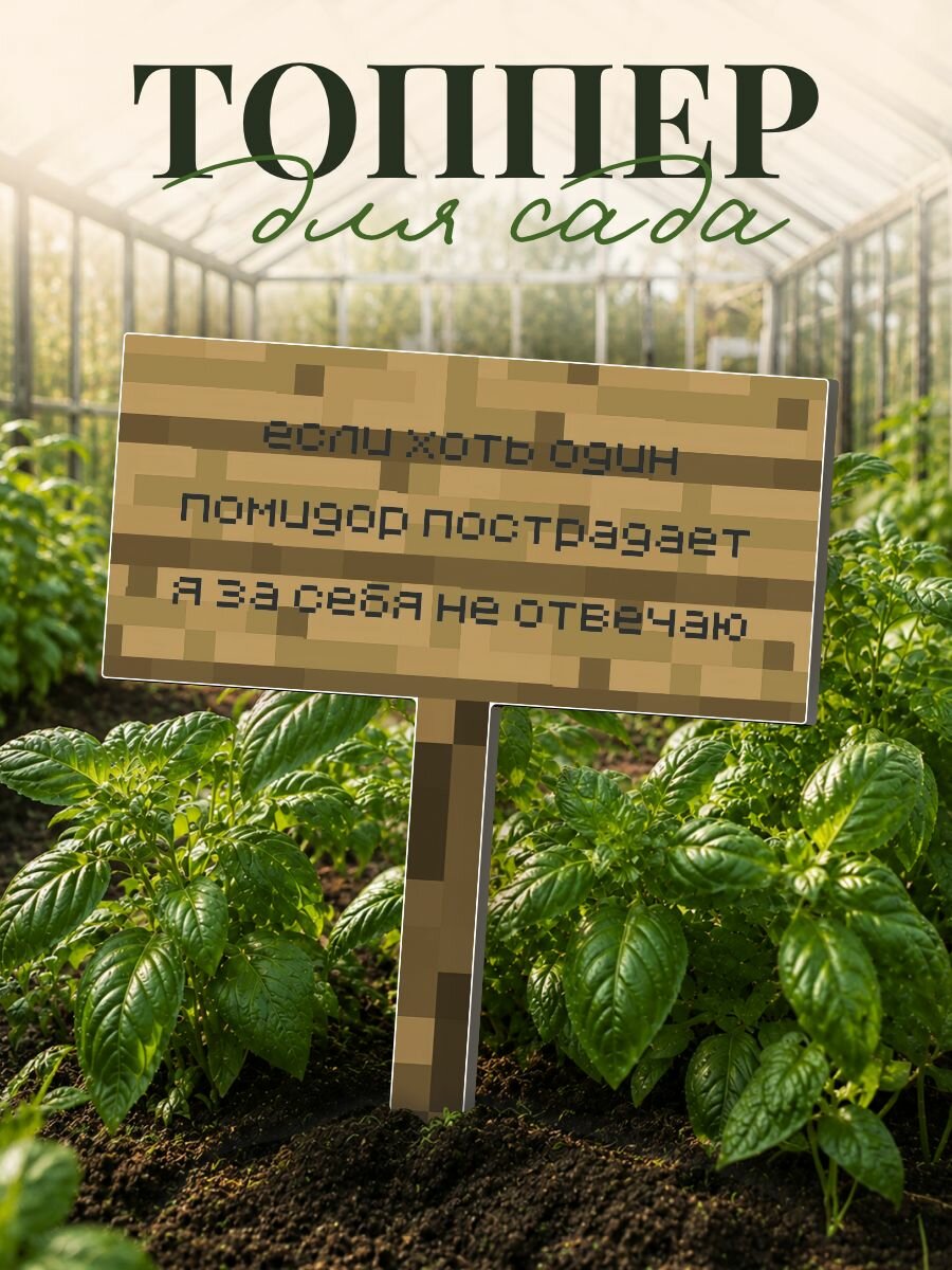 Фигурки для сада майнкрафт - табличка с надписью