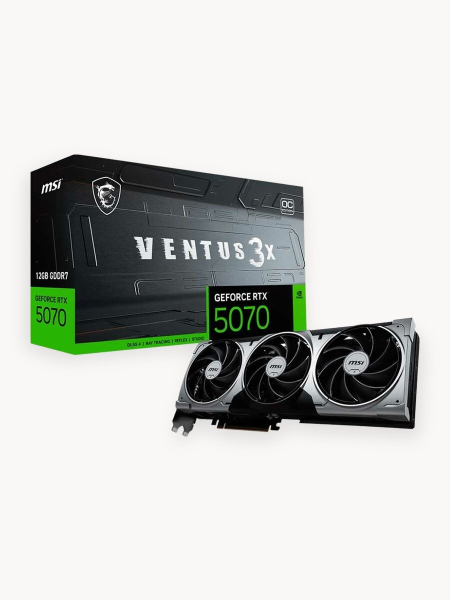 Видеокарта MSI GeForce RTX 5070 12G VENTUS 3X OC