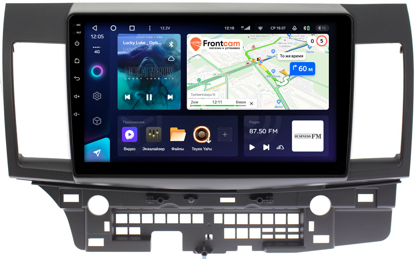 Штатная магнитола Mitsubishi Lancer 10 2007-2017 (авто без Rockford) Teyes CC3L 4/32 10" RM-1021 Android 10 (4G-SIM, DSP, IPS)