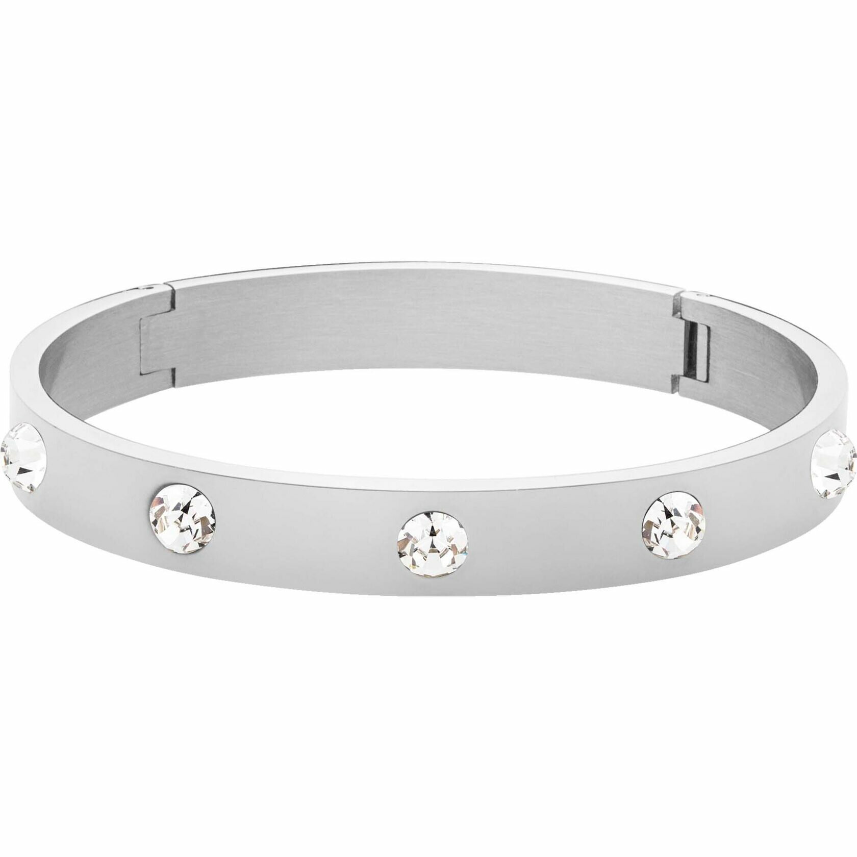 Жесткий браслет, кристаллы Swarovski