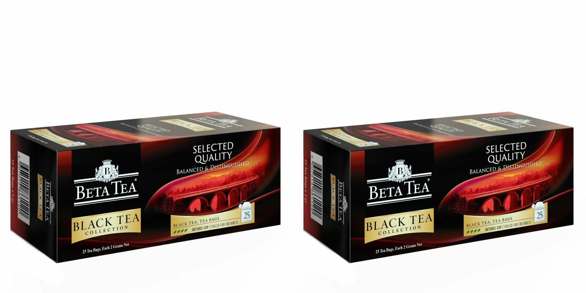 Beta Tea Черный чай Отборное качество, 25 пакетиков по 2 г, 2 уп