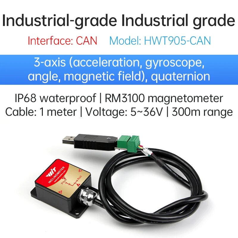Датчик WitMotion HWT905-CAN, 300м, IP68