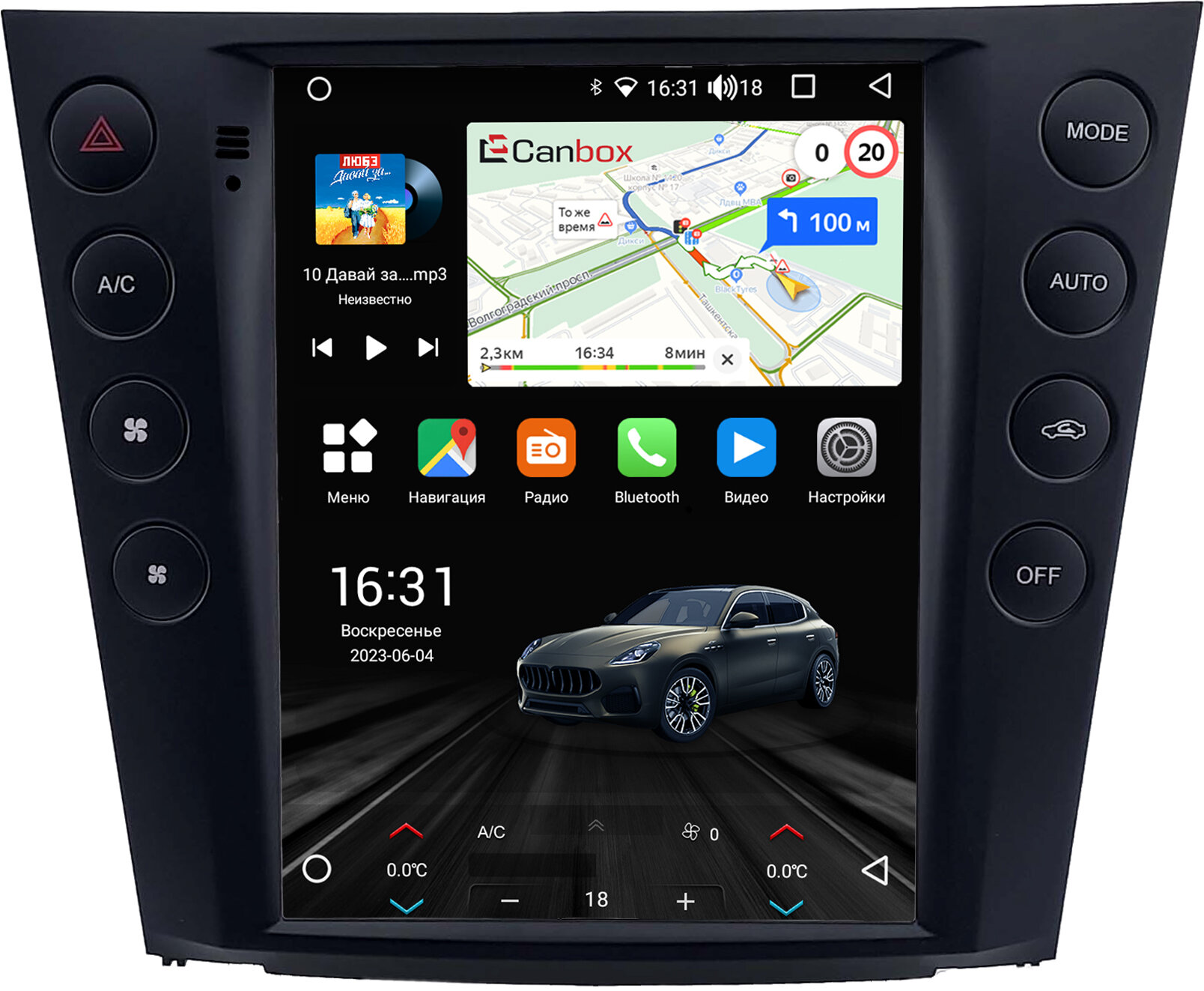 Штатная магнитола Lexus GS 3 2004-2011 (авто с кассетой) Canbox M-Line (Tesla) 9.7" 2/32 5620-1312-220 Android 10 (4G-SIM, DSP, QLed)