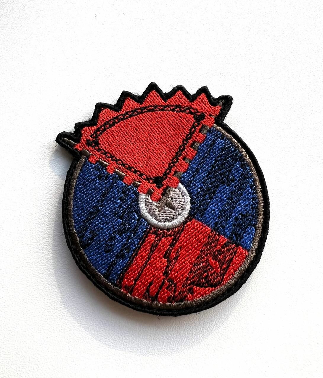 Шеврон на липучке "Рыцарский щит" круглый патч Нашивка на одежду