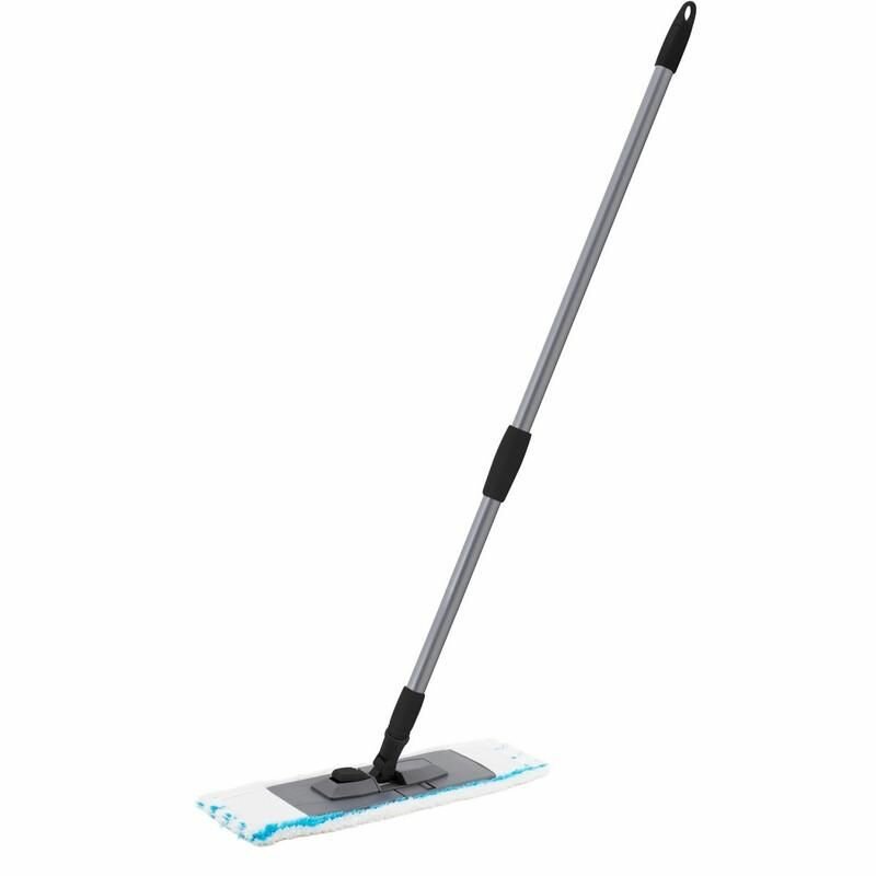 Швабра флаундер, пластик, 40 х 11 см, в сборе с насадкой микрофибра, телескопический черенок