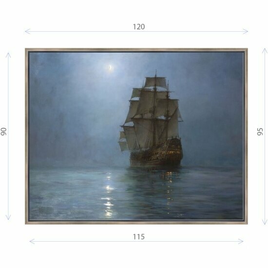 Картина Декор Депо Монтегю Доусона Полумесяц Матовый холст в раме 95х120 см