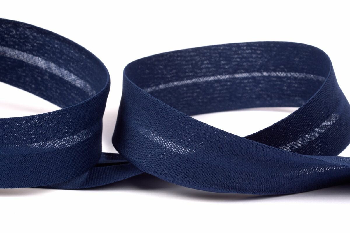 Косая бейка Х/Б "Gamma" GK-30C 30 мм 25 м 1 м №052 синий