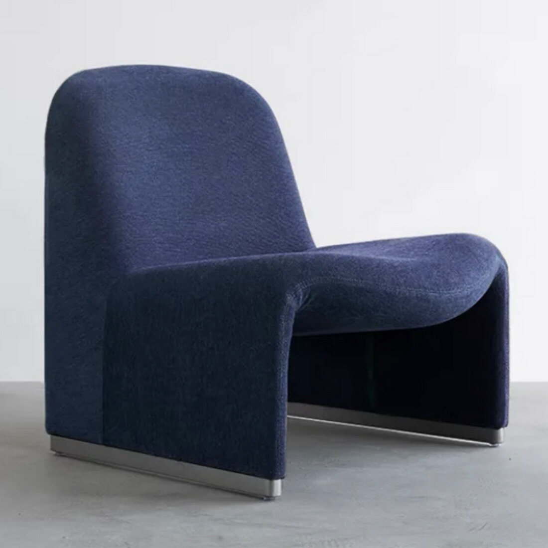 Кресло в стиле Fauteuil Alky (Ткань лен/ синий)