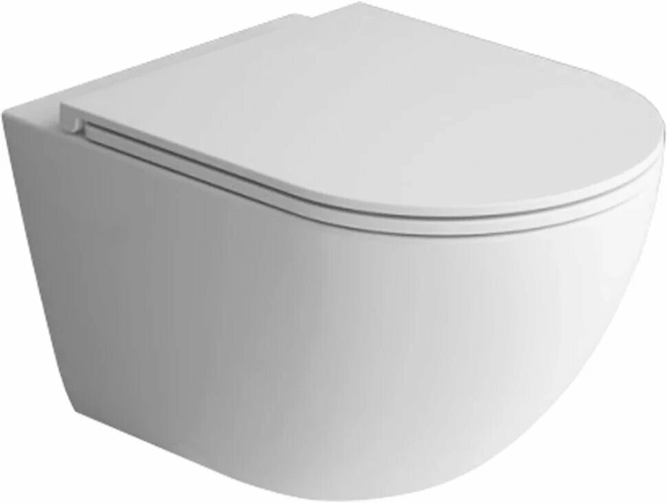 Унитаз подвесной Esbano Gardena-49T ESUPGARD49TW безободковый, торнадо, с сиденьем микролифт, белый