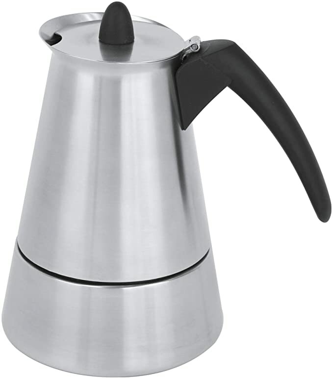 C6TN Кофейник Новара Cristel (матовая сталь) на 6 чашек, индукция, нерж. сталь